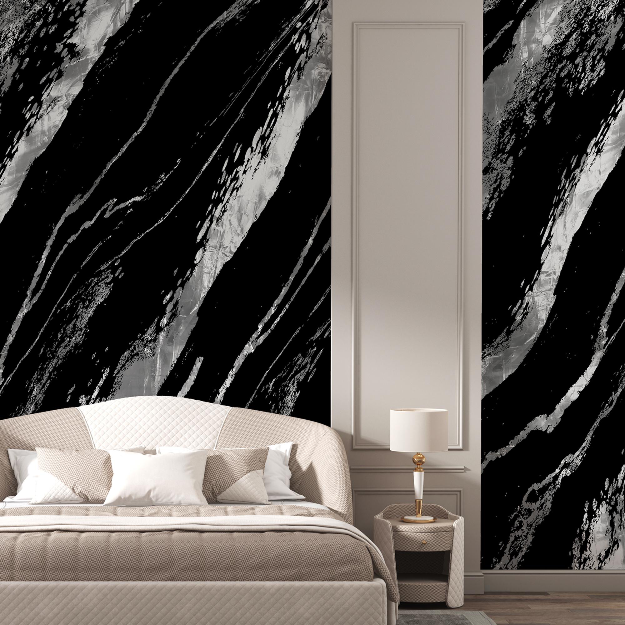 Black Marble Wallpaper, Abstract Dark Black Gray Marble Wallpaper ...