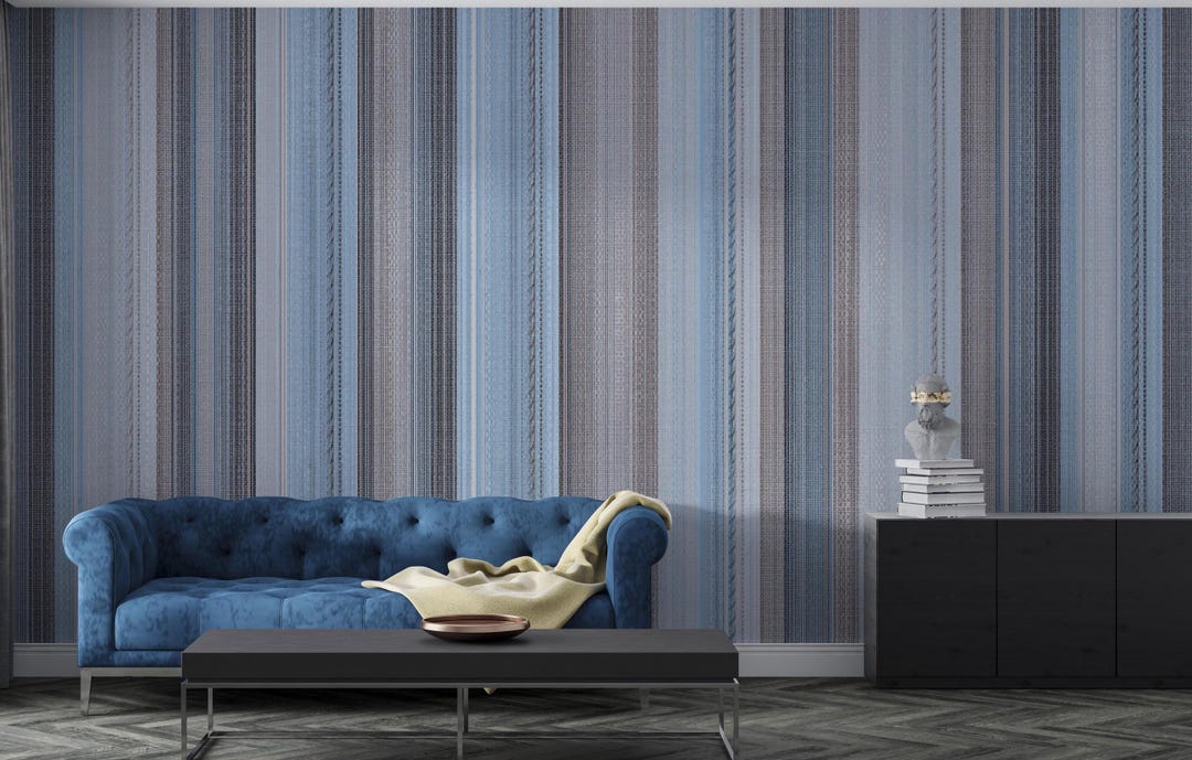 Vintage Stripe Wallpaper, Wall Decoration, Striped Wallpaper, Pinstripe ...