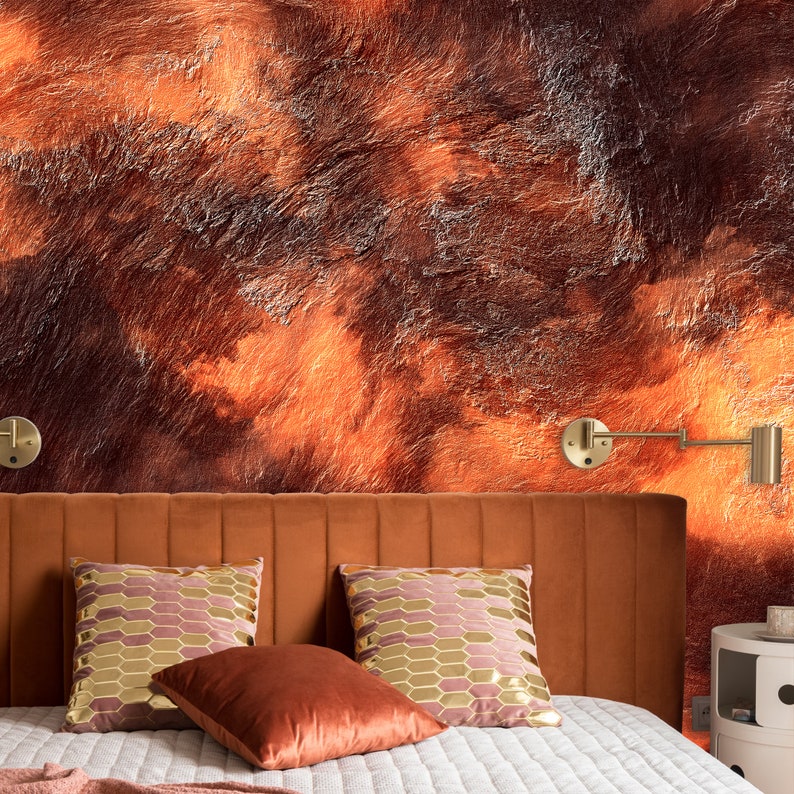 Leather Pattern Wallpaper, Brown Leather Look Pattern, Non-pasted ...