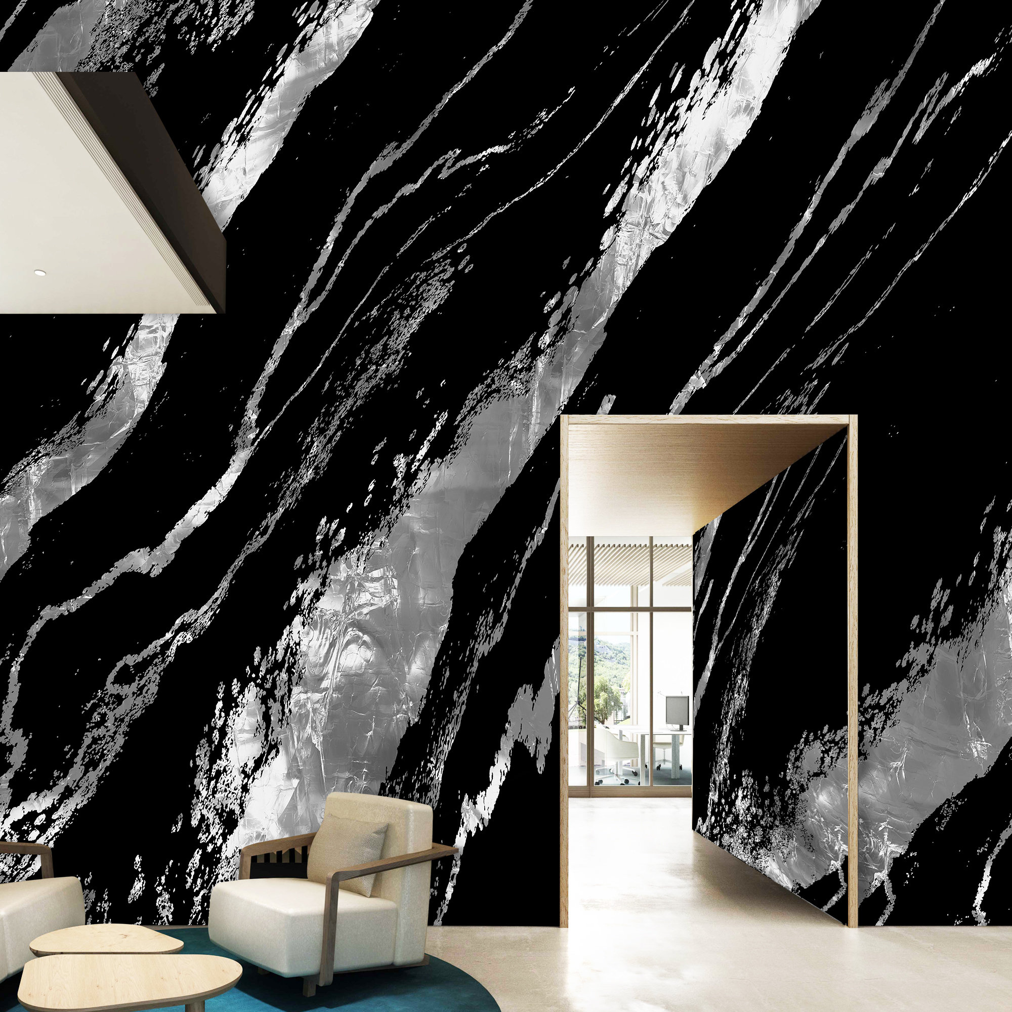 Black Marble Wallpaper, Abstract Dark Black Gray Marble Wallpaper ...