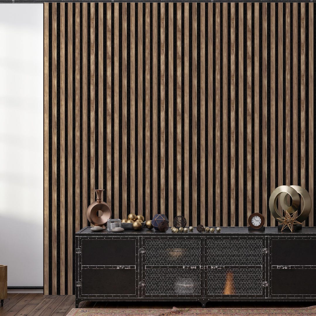 Wood Look Wallpaper, Wood Panel Wall Art Pattern, Decorative Wood Style ...