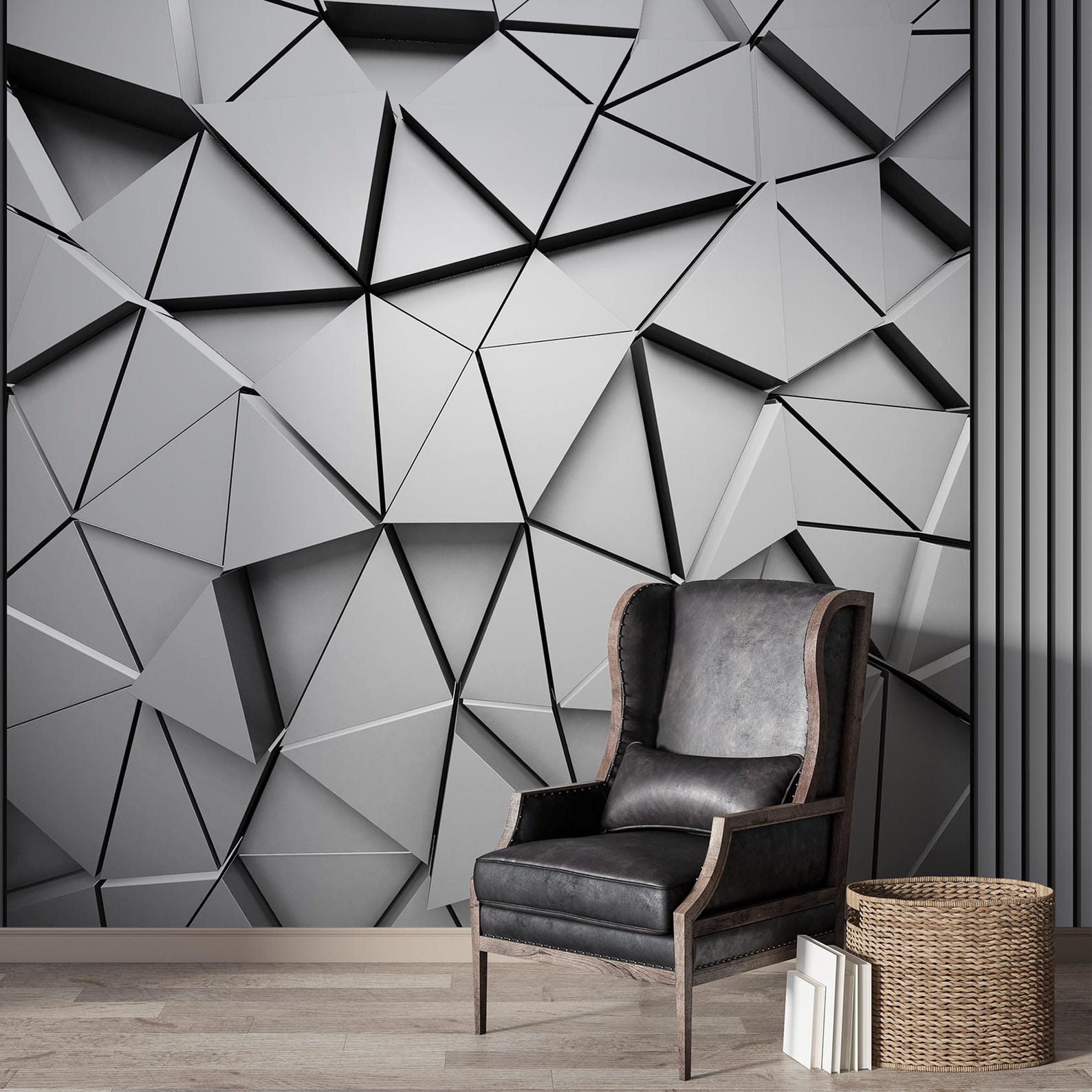 Abstract Gray 3d Wallpaper, Customizable 3D Perceptive Modern Abstract ...