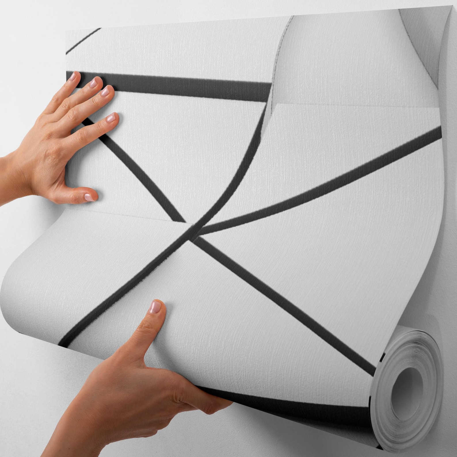 Abstract Gray 3D Wallpaper: Modern Geometric Fabric Wall Mural - Etsy