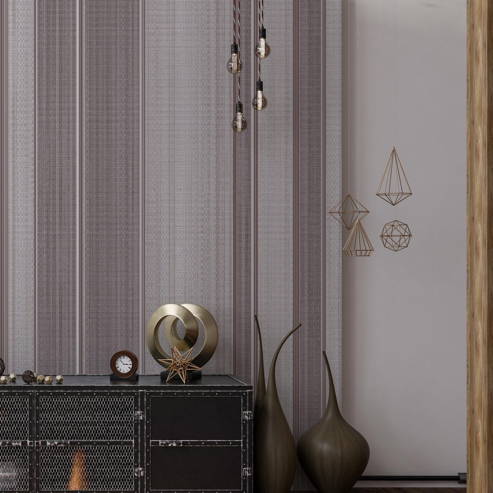 Vintage Stripe Wallpaper, Brown Striped Wallpaper, Striped Wallpaper ...