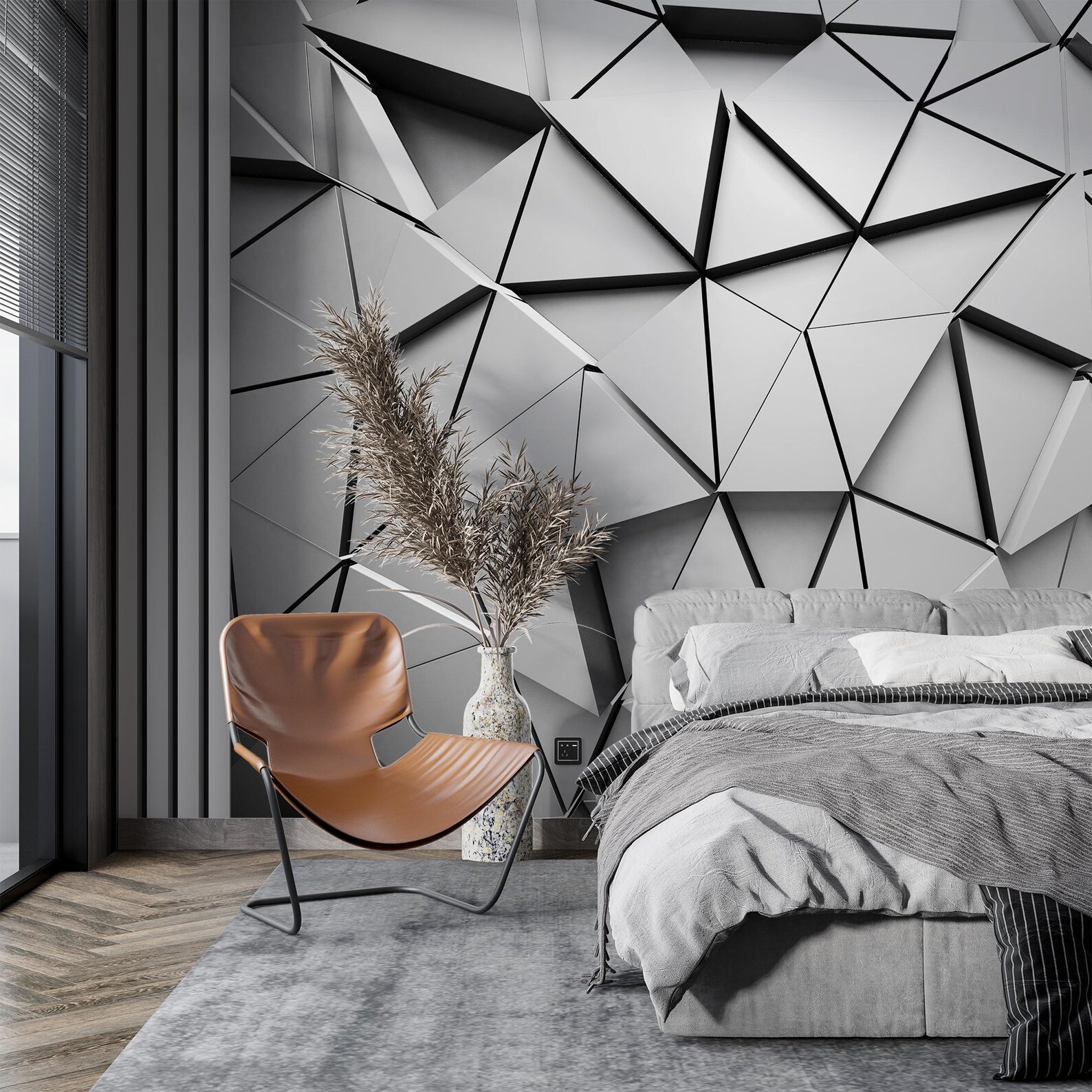 Abstract Gray 3d Wallpaper, Customizable 3D Perceptive Modern Abstract ...