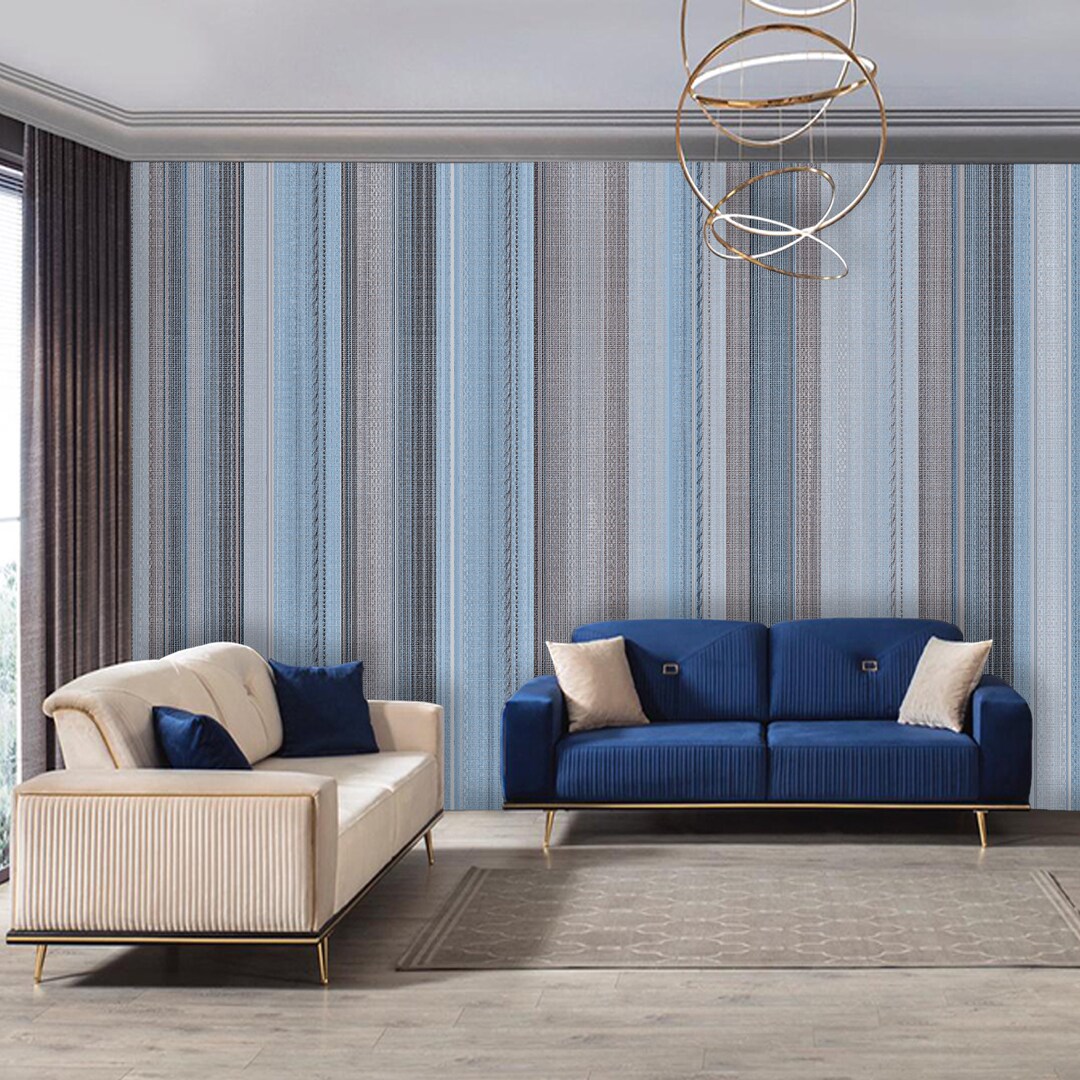 Vertical Striped Wallpaper, Brown Color, Fabric Texture Pattern ...