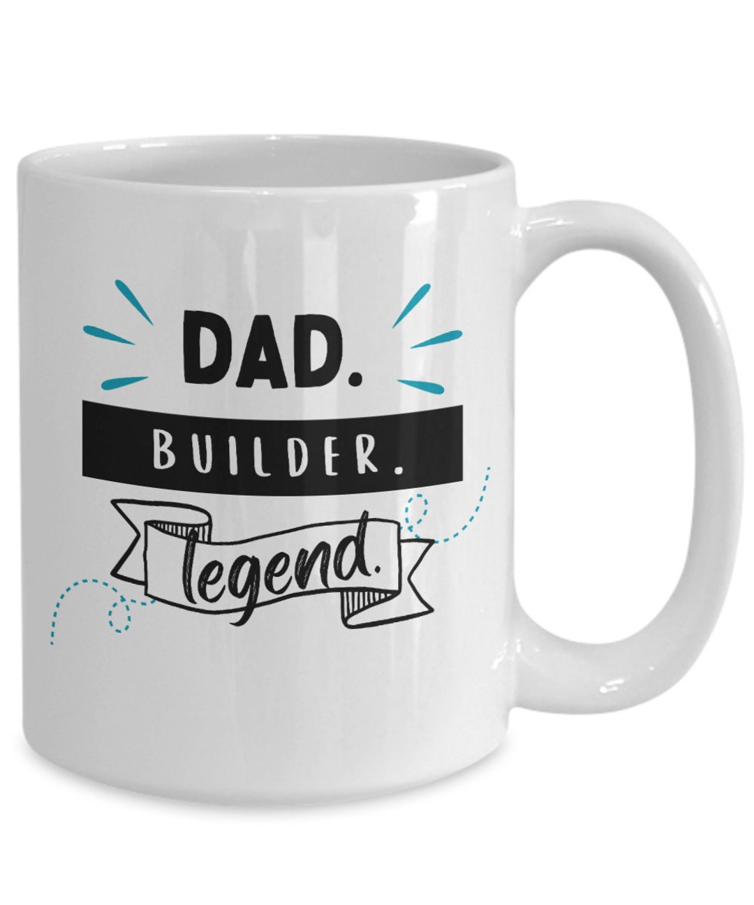 Home Builder Gift, Dad Builder Legend Father's Day Mug, Construction ...