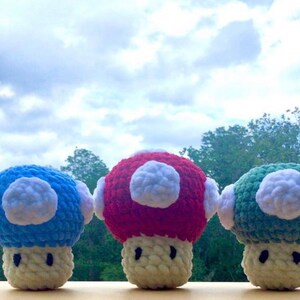 Mario Mushroom Crochet Pattern Mushroom Plush Toadstool Crochet Pattern ...