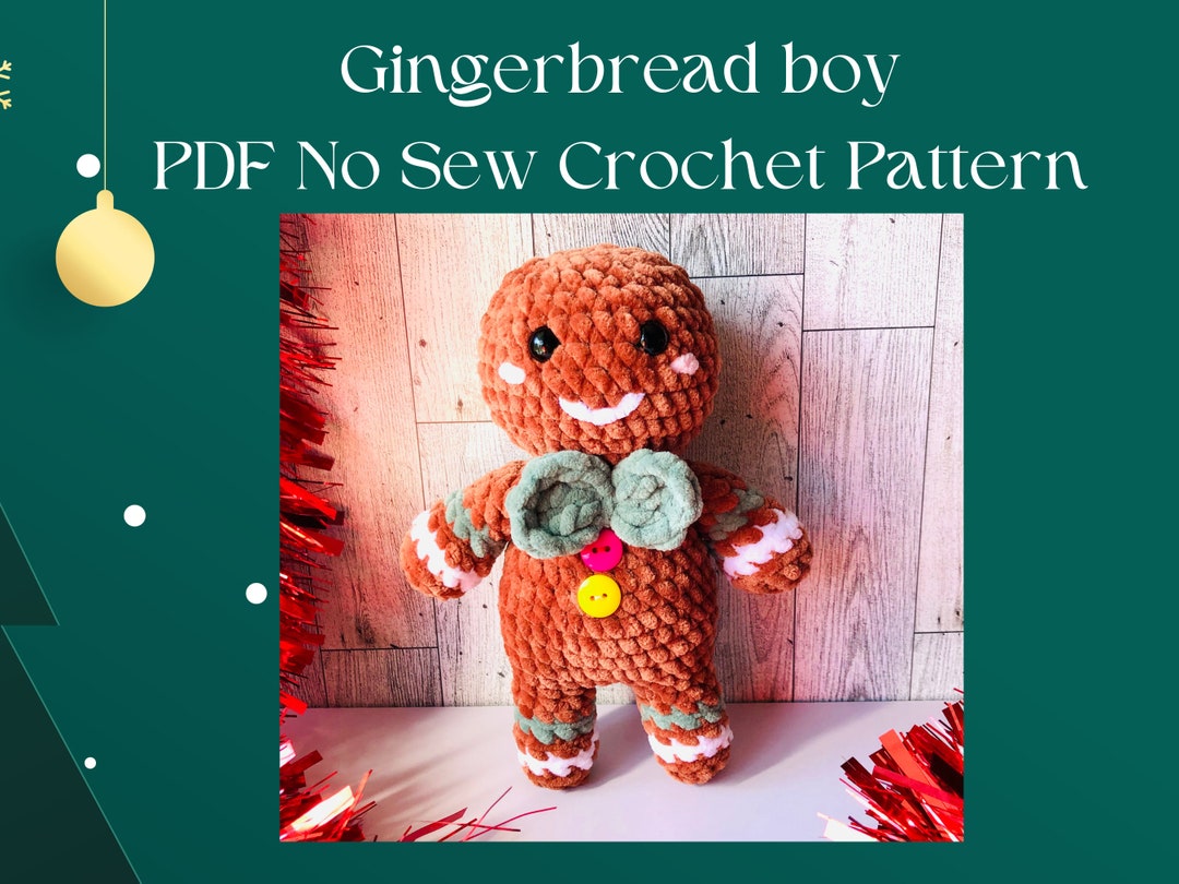 Gingerbread Boy. No Sew Crochet Pattern. Christmas Decoration - Etsy