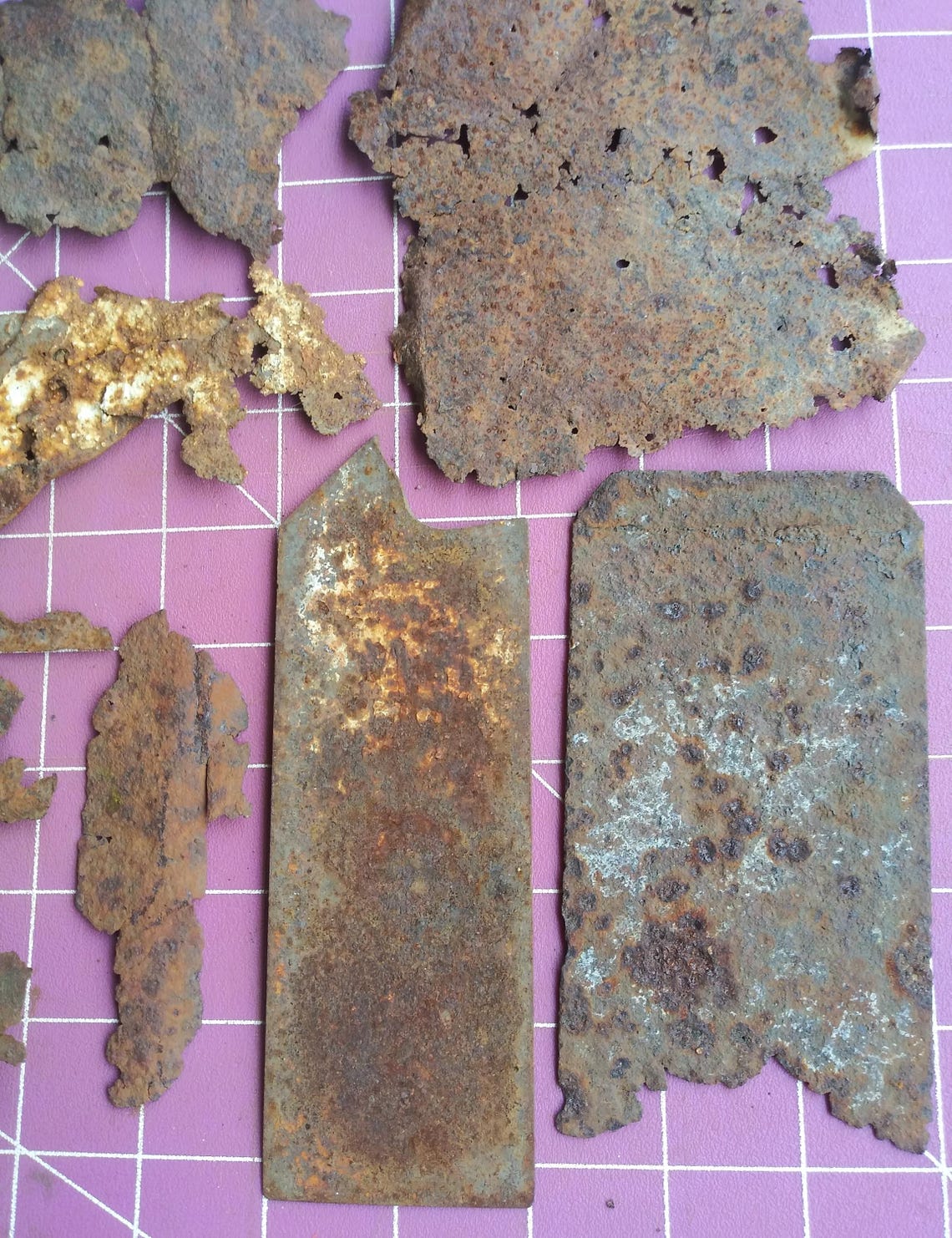 Rusty Metal Pieces Textured Irregular Shaped Corroded Altered Art ...