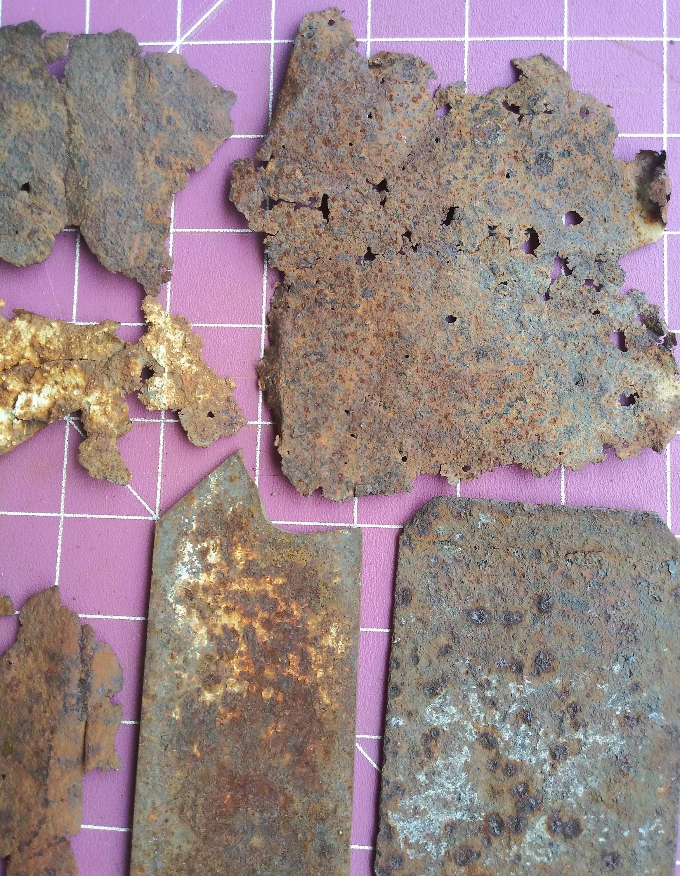 Rusty Metal Pieces Textured Irregular Shaped Corroded Altered Art ...