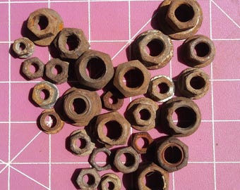 44 Rusty Metal Pieces With Holes Altered Art Supplies Assemblage ...