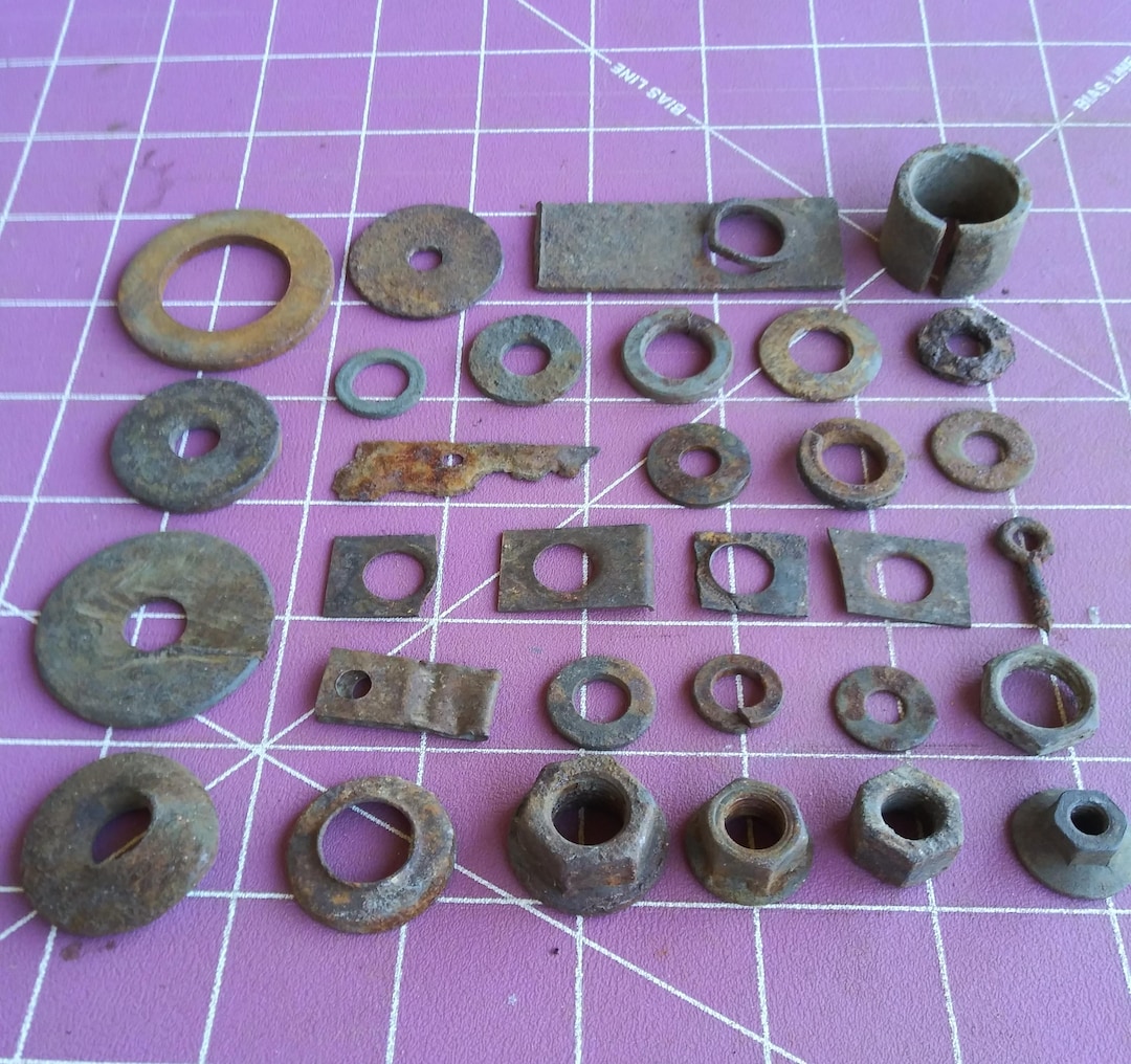 31 Rusty Metal Pieces With Holes Altered Art Supplies Assemblage ...