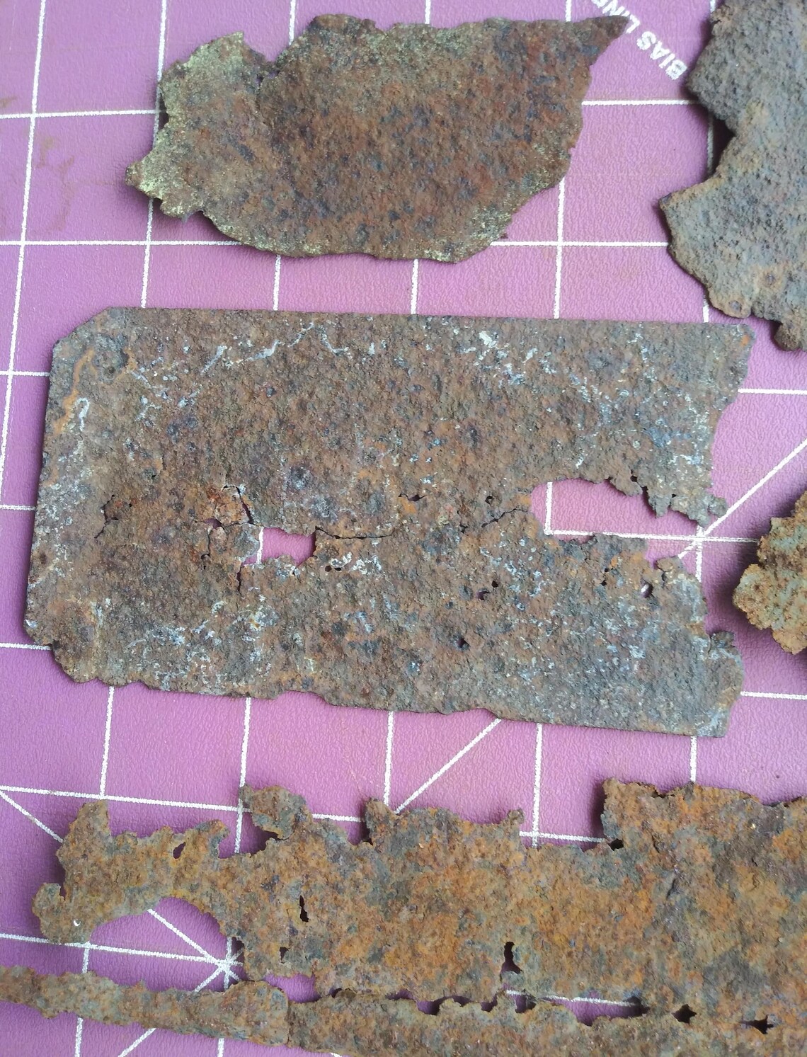 Rusty Metal Pieces Textured Irregular Shaped Corroded Altered Art ...