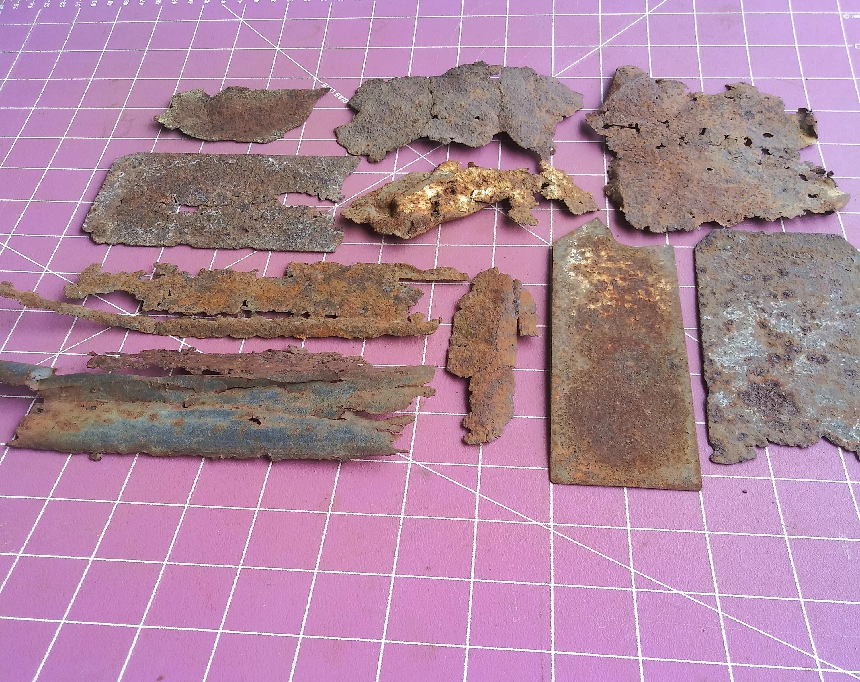 Rusty Metal Pieces Textured Irregular Shaped Corroded Altered Art ...