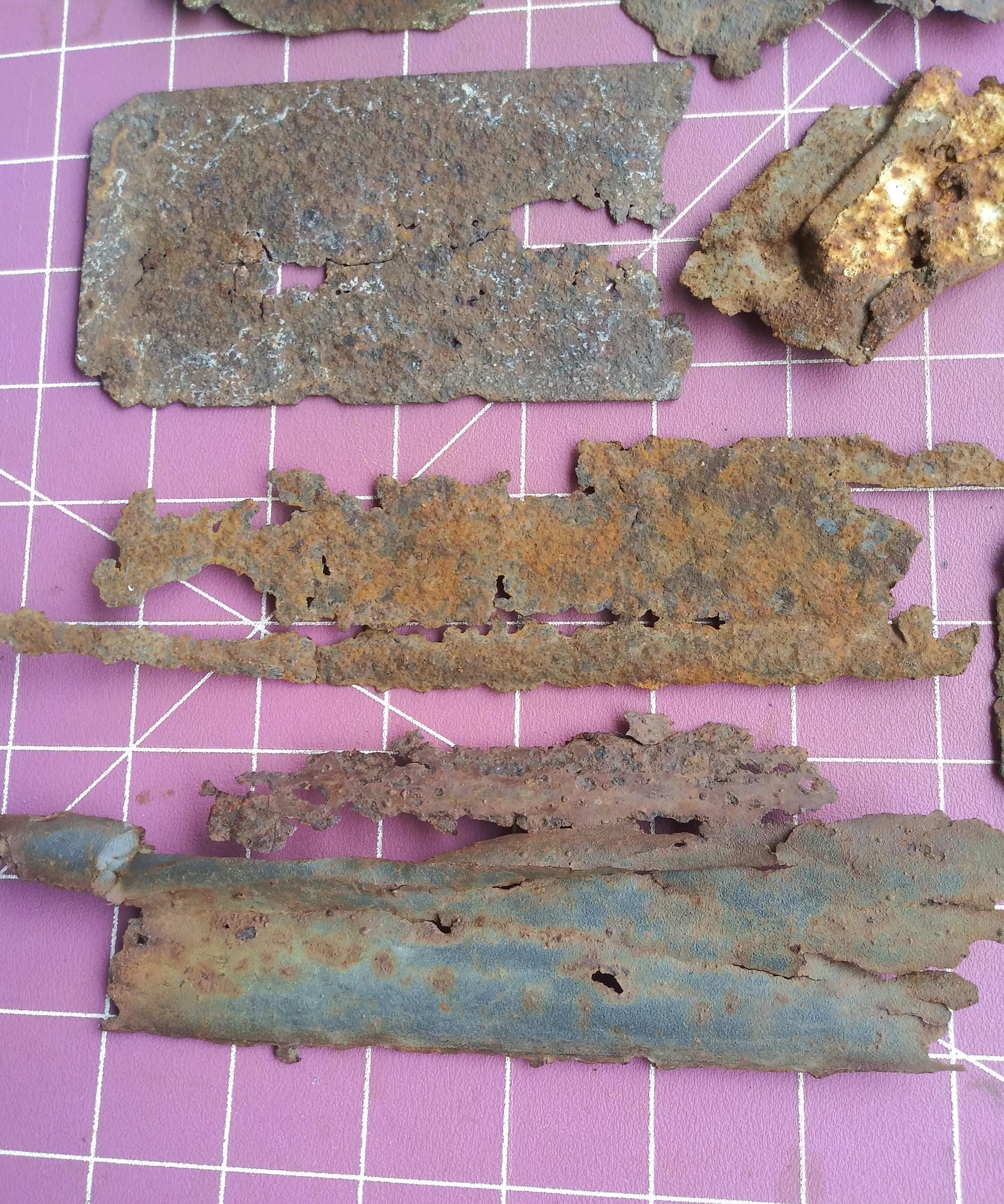 Rusty Metal Pieces Textured Irregular Shaped Corroded Altered Art ...