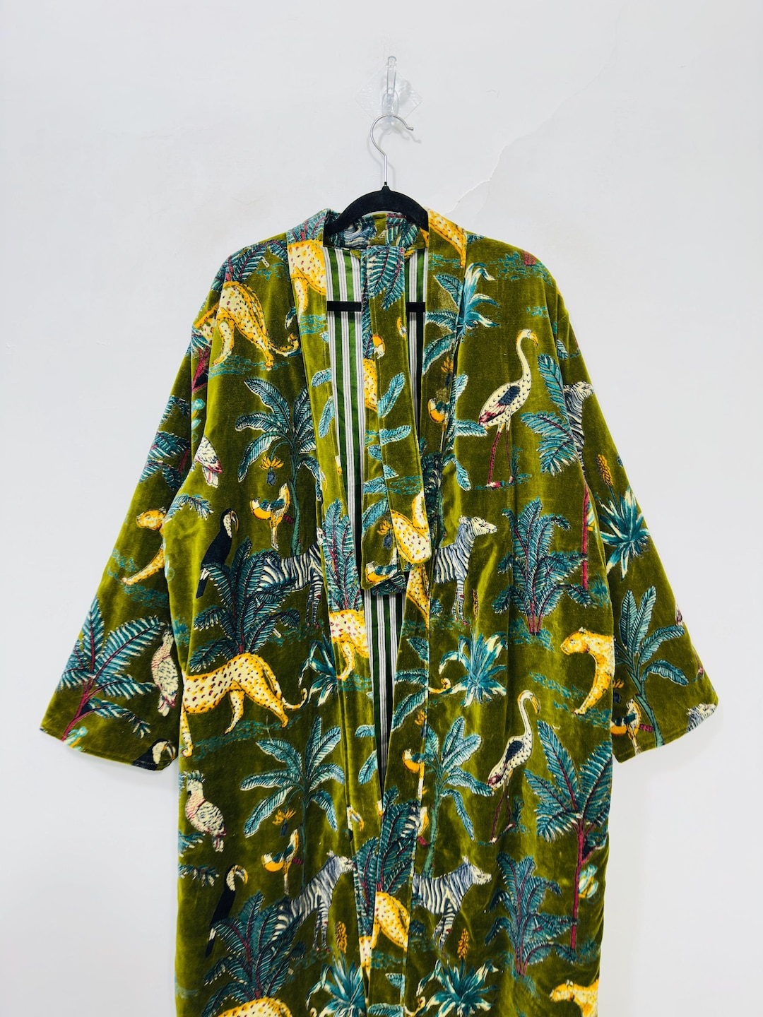 Velvet Animal Print Coat: Boho Style (handmade, Cotton Lined) - Etsy