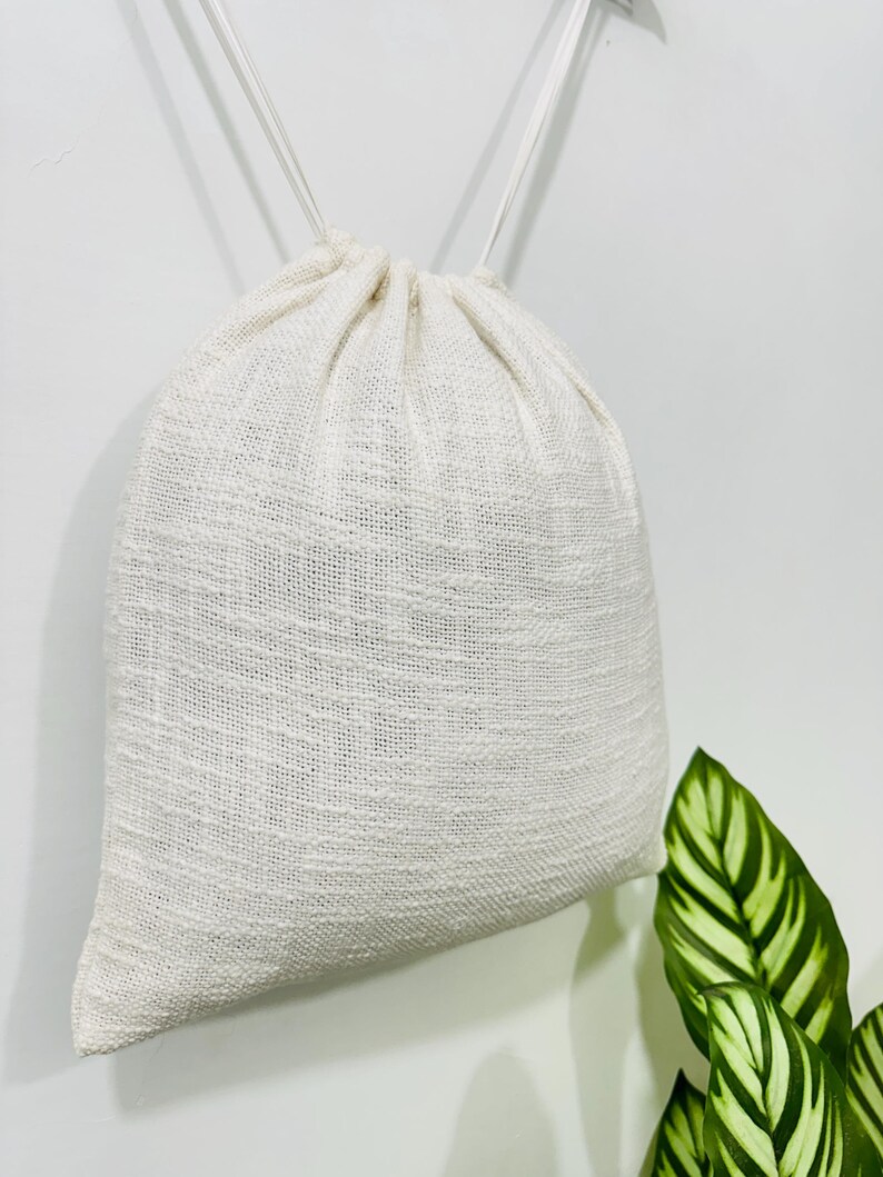 Potli Bag: White Cotton Drawstring Pouch (handmade, Eco-friendly) - Etsy