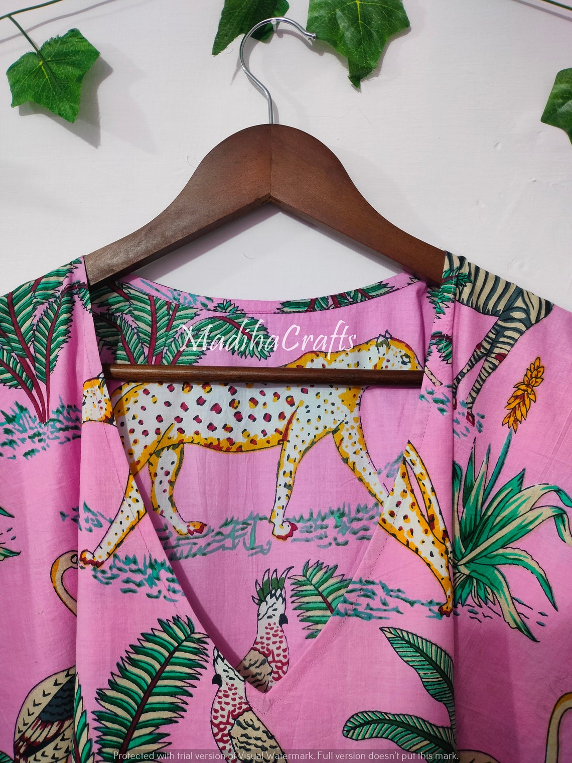 Indian Cotton Kaftan Floral Print Maxi, Hand Block Print Kaftan, Party ...