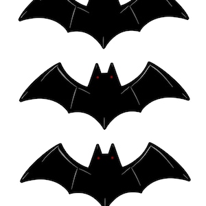 Printable Black Bats/halloween/paper Bats/party Decor/halloween Decor ...