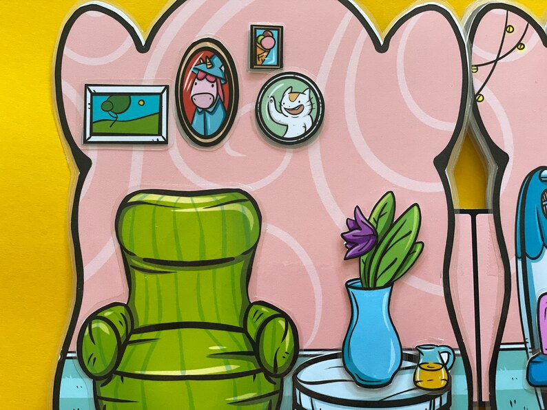 Printable Paper Dollhouse With Unicorn House Busy Book & Activities for ...