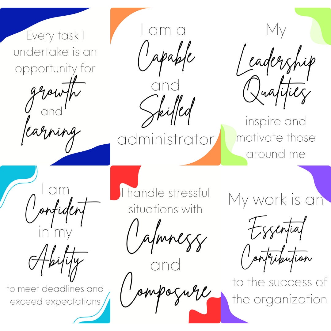 Administrator Affirmation Cards - Etsy