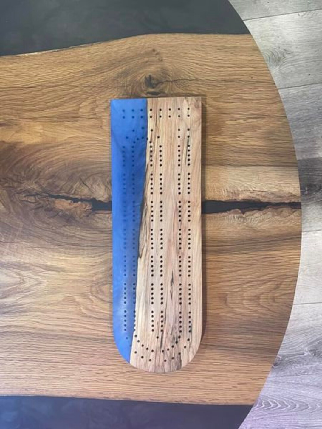 Maple and Epoxy Cribbage Board - Etsy