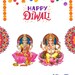 Printable Happy Diwali Card, Lord Ganesh and Lakshmi Photo Digital ...