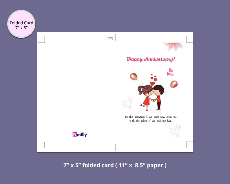 Printable Personalised Cute Couple Card, Couples Anniversary Card, Card ...