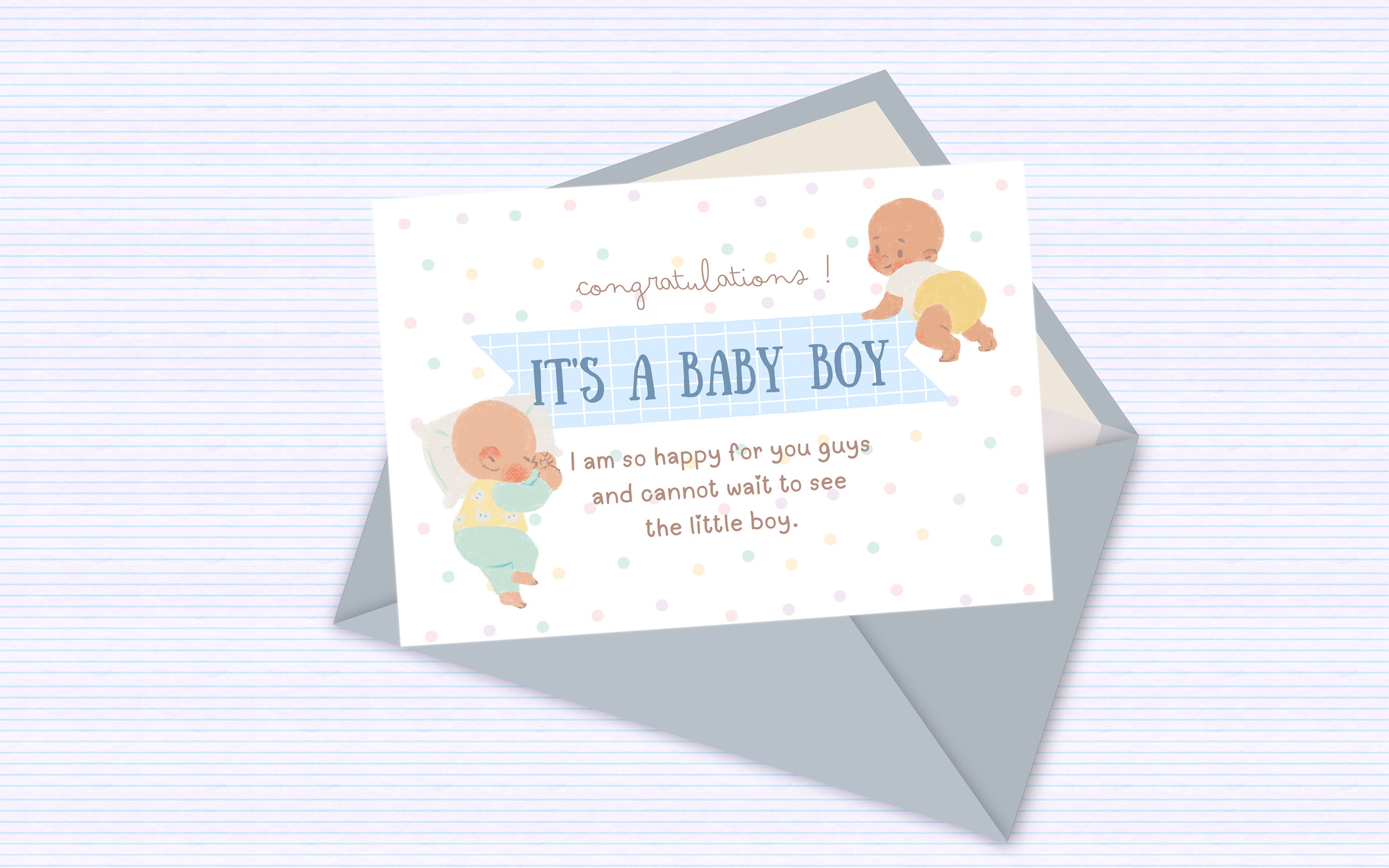 Welcome Baby Boy Card DIGITAL Download Printable Its a Baby Boy Card ...