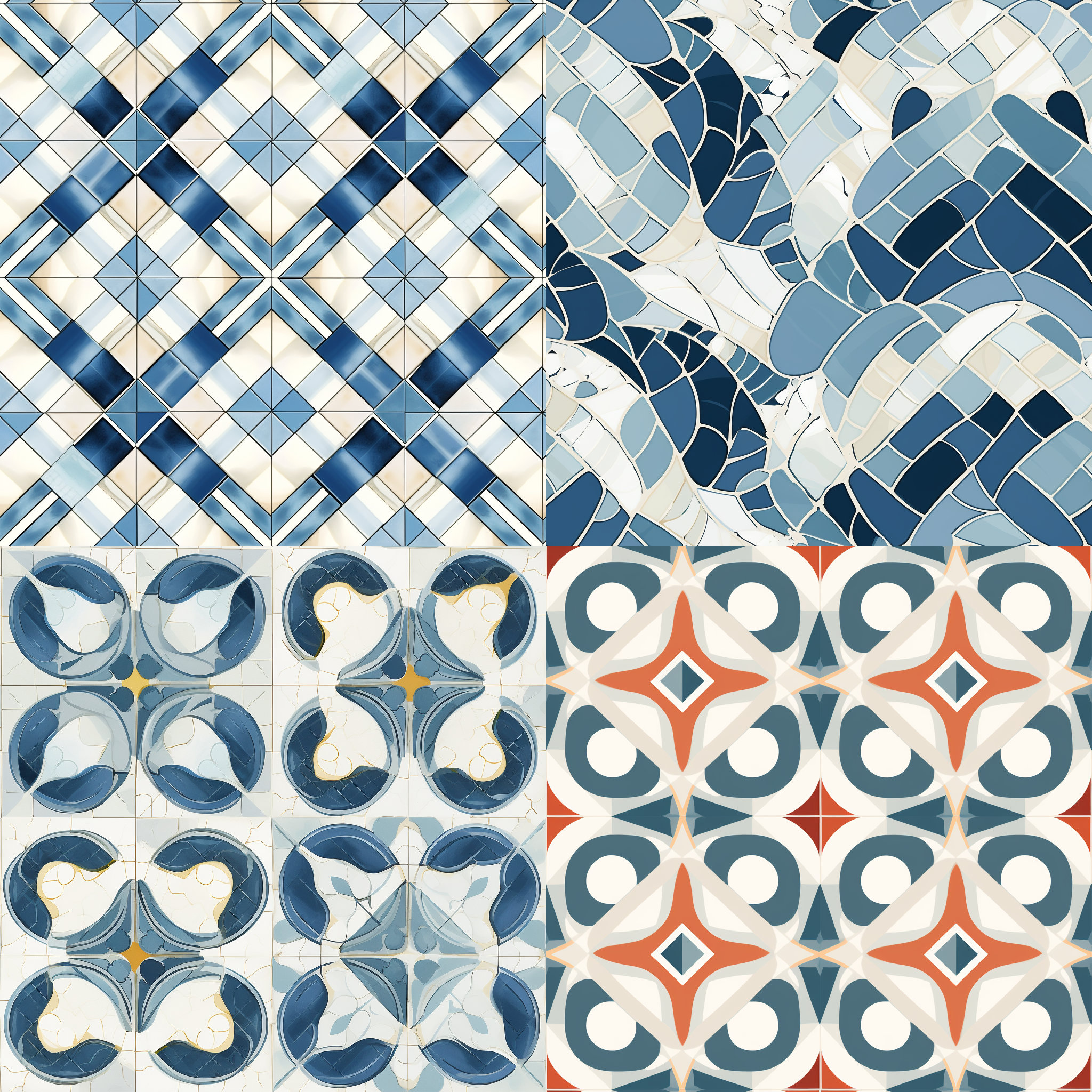 60 Seamless Mosaic Tile Pattern Digital Bundle Digital Papers Printable ...