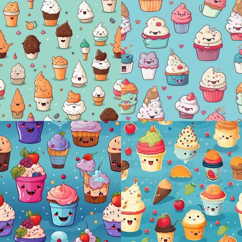 60 Cartoon Characters Pattern Digital Bundle 60 Seamless Pattern ...