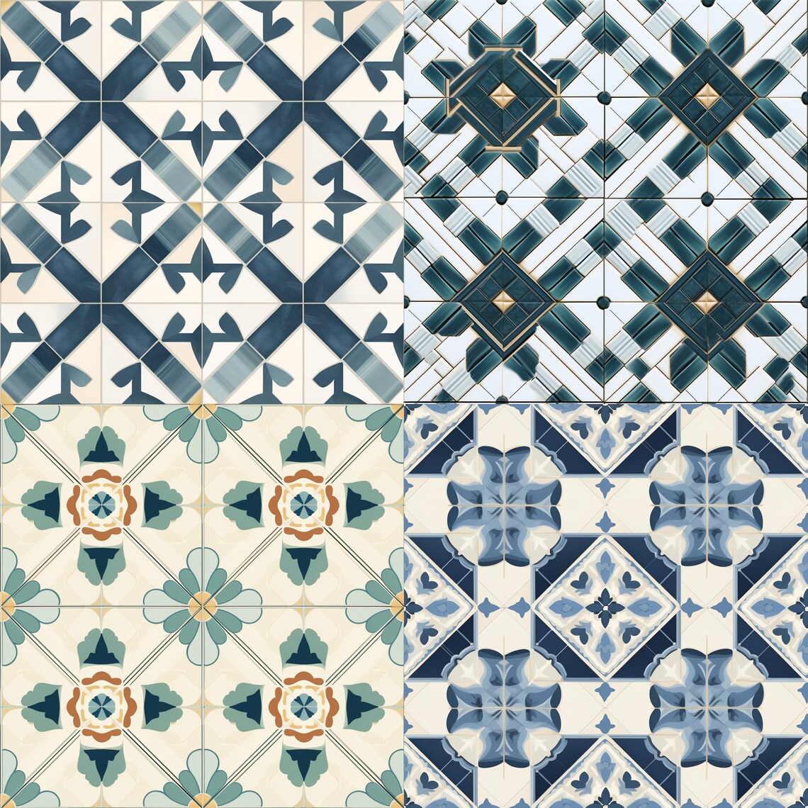 60 Seamless Mosaic Tile Pattern Digital Bundle Digital Papers Printable ...