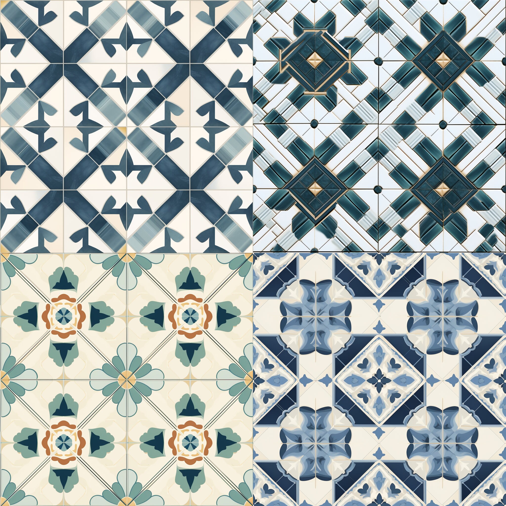 60 Seamless Mosaic Tile Pattern Digital Bundle | Digital Papers ...