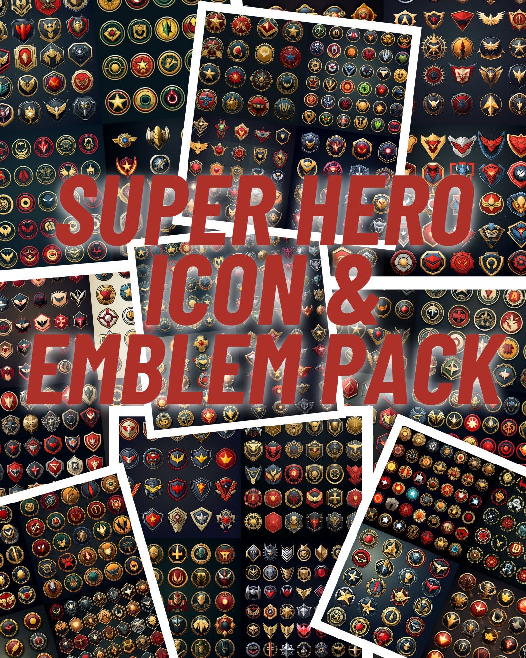 Super Hero Icon and Emblem Super Pack - Etsy