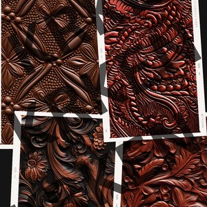 40 Seamless Embossed Leather Pattern Pack | Digital Papers | Printable ...