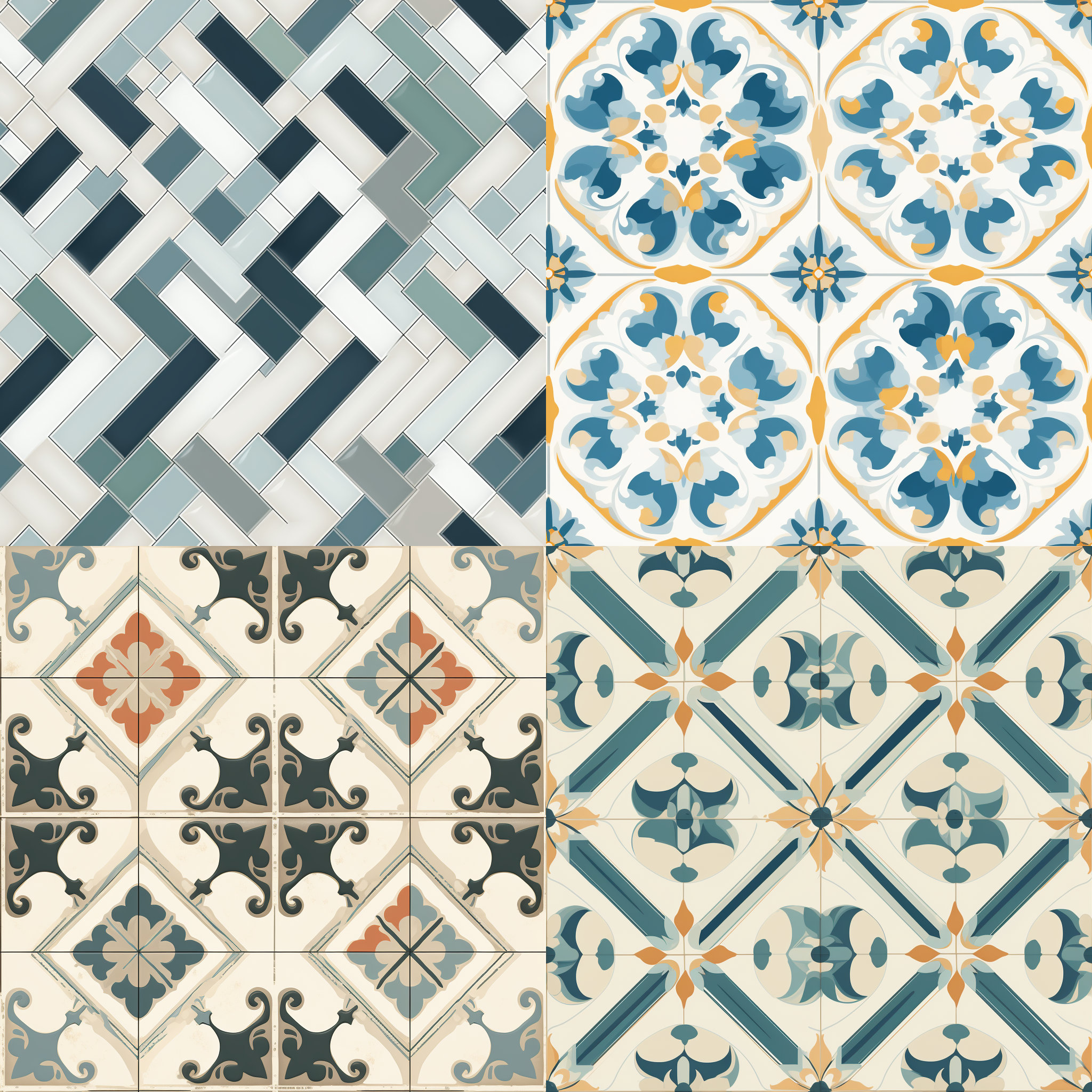 60 Seamless Mosaic Tile Pattern Digital Bundle Digital Papers Printable ...