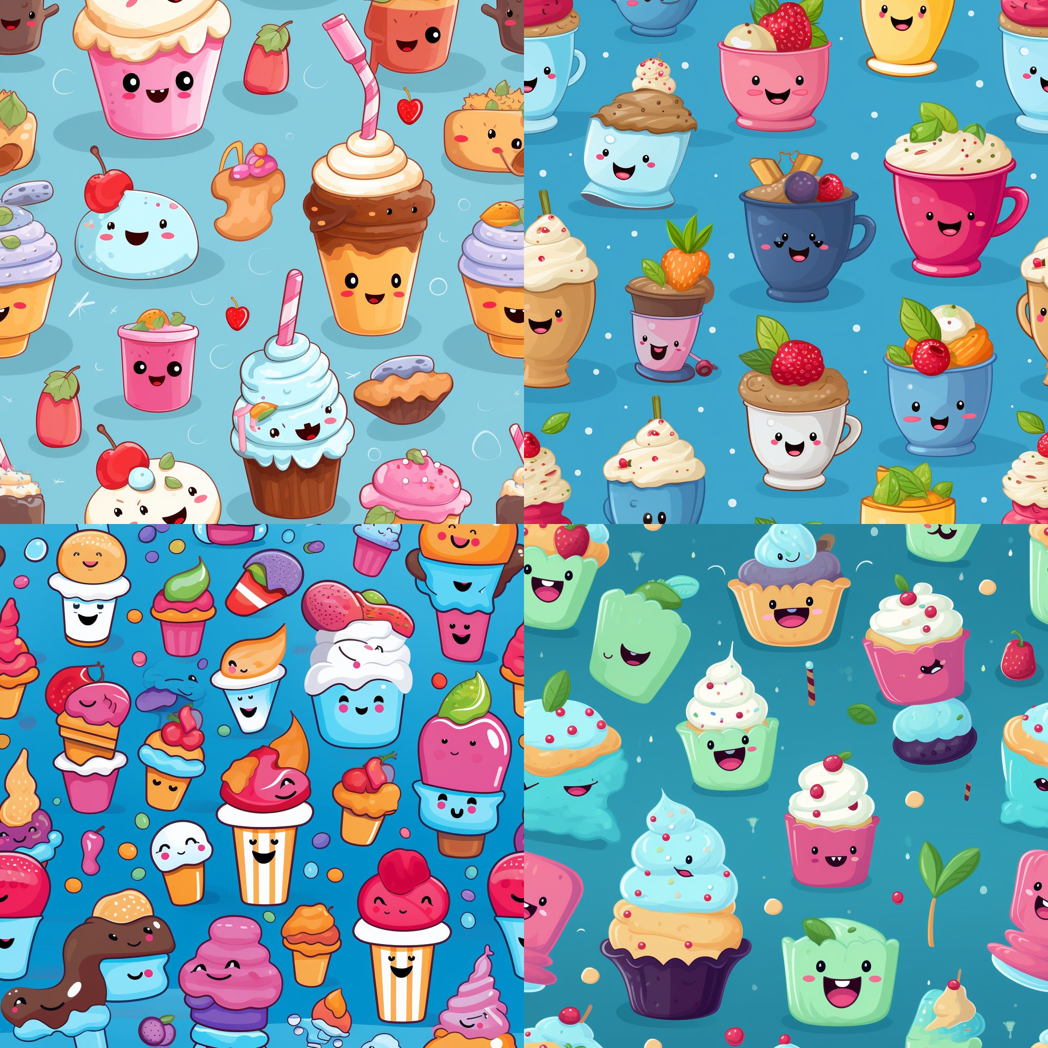 60 Cartoon Characters Pattern Digital Bundle 60 Seamless Pattern ...