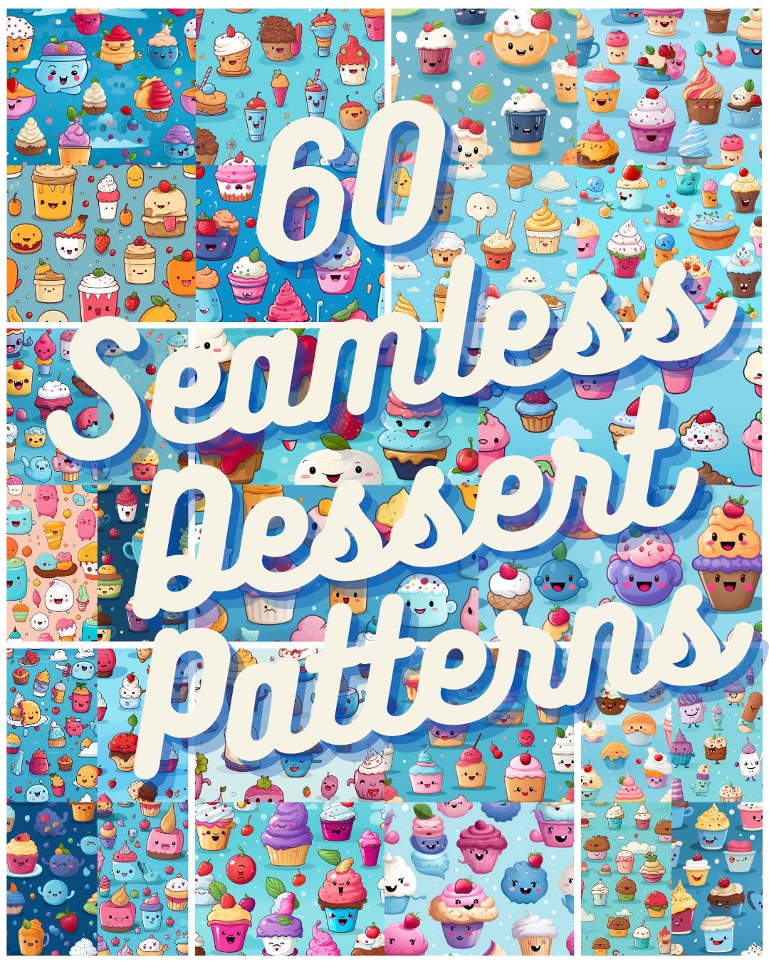 60 Cartoon Characters Pattern Digital Bundle | 60 Seamless Pattern ...