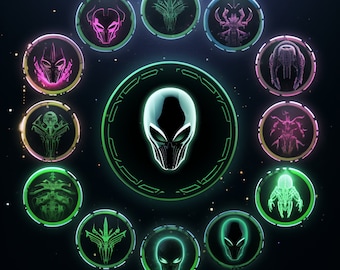 Steampunk Biomechanical Icon Pack - Etsy