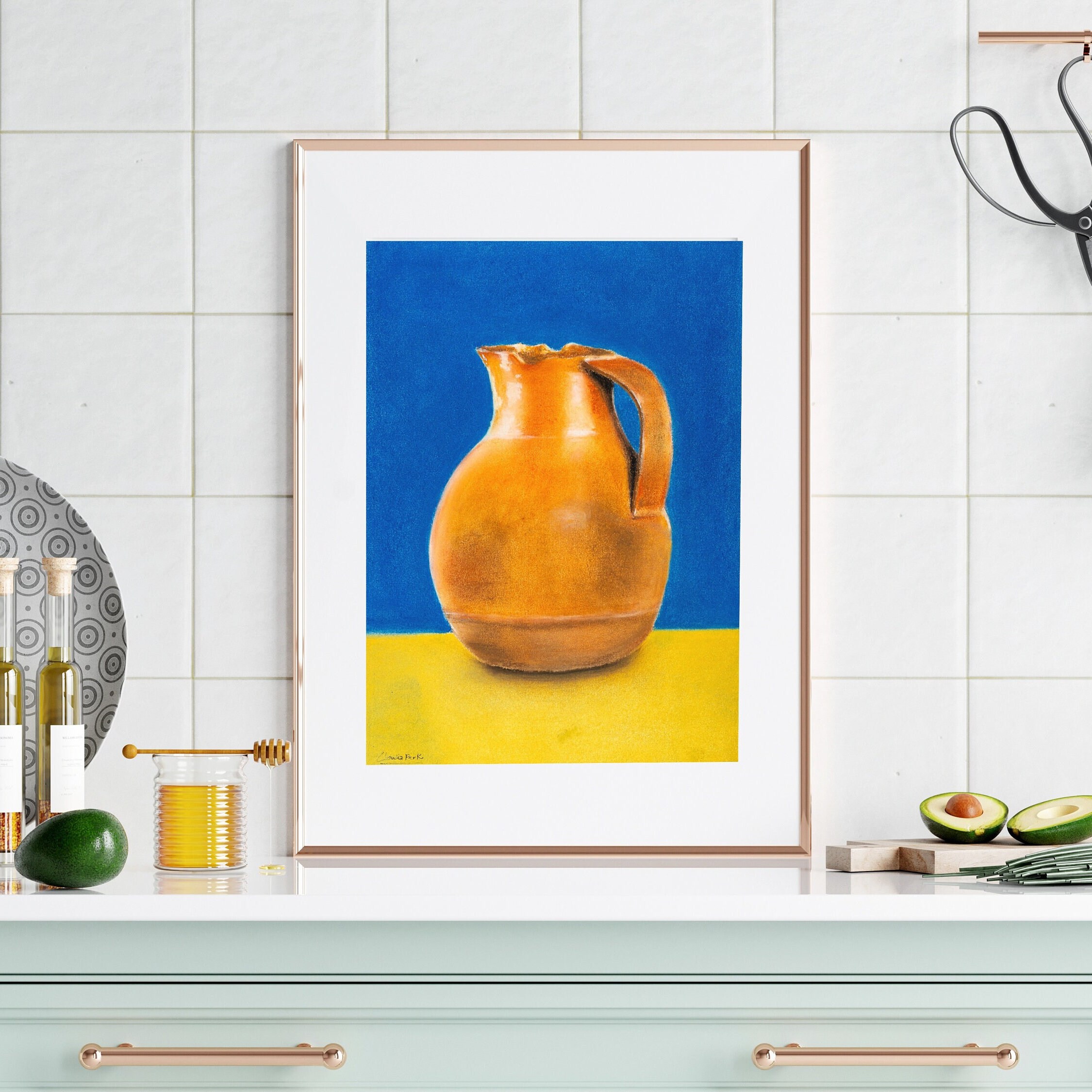 Clay Jar Art Painting,printable Original Clay Jar,clay Jar Kitchen ...