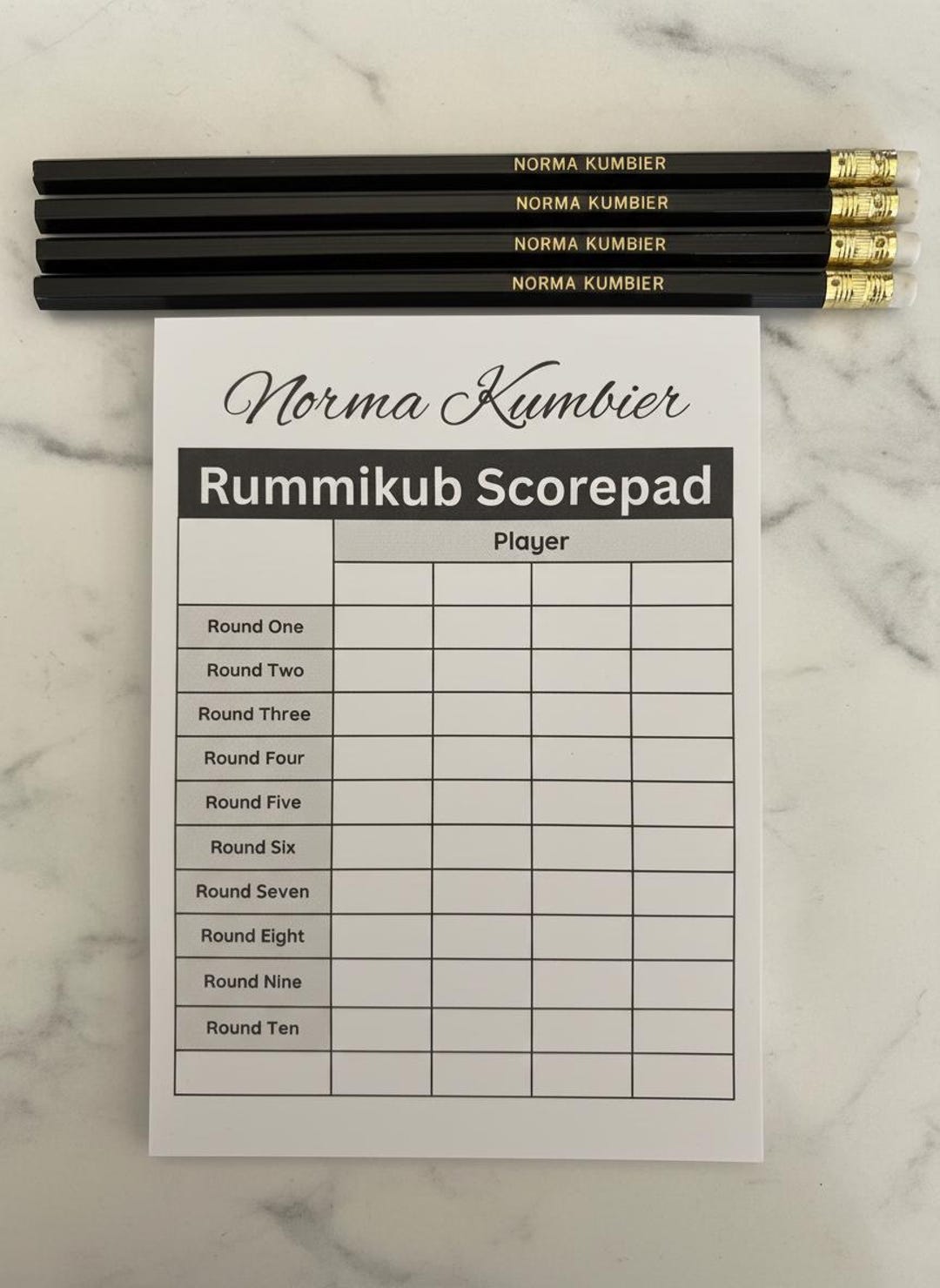 Personalized Rummikub Scorepad & Pencils | Custom Family Game Night ...