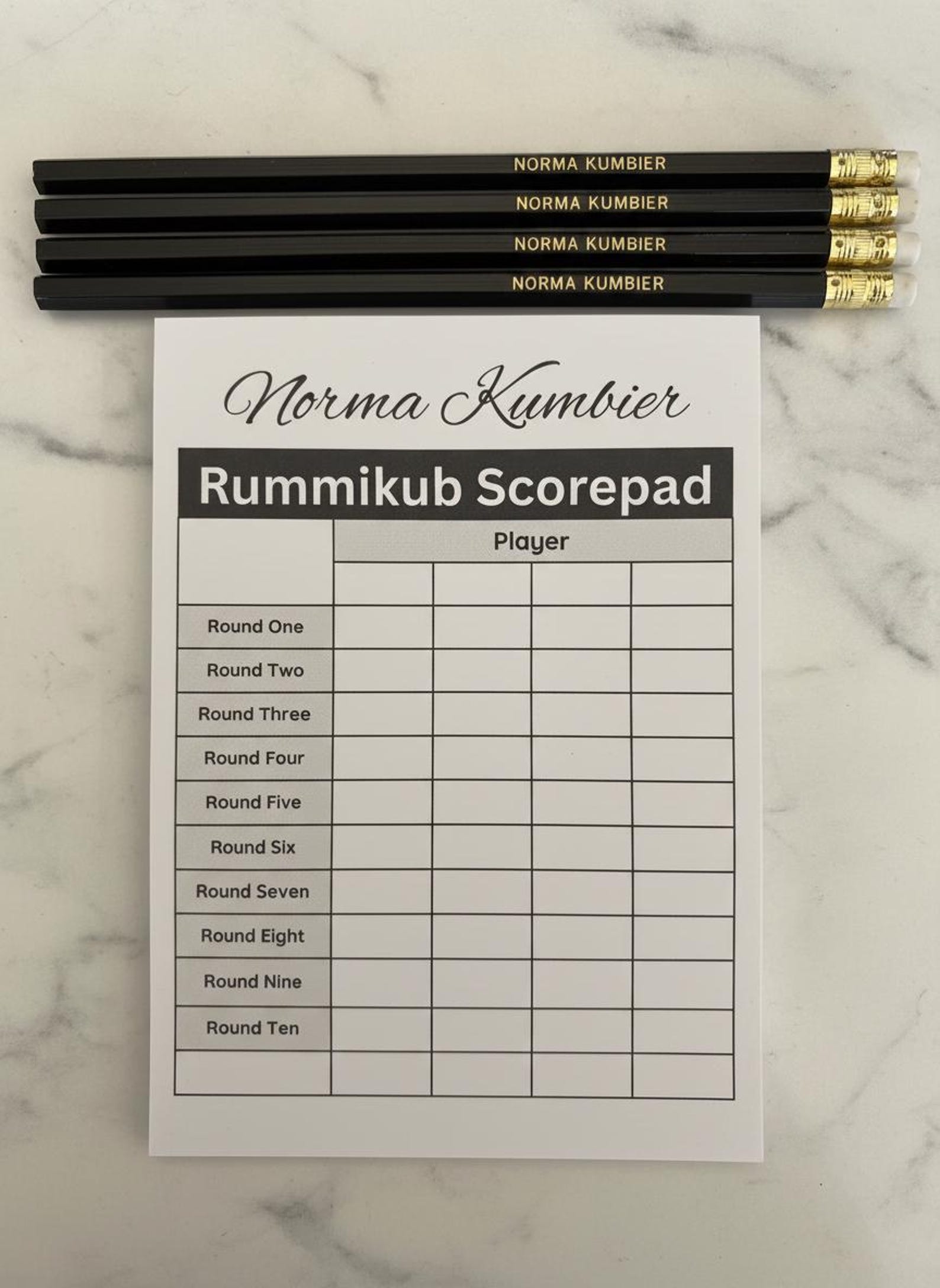 Personalized Rummikub Scorepad & Pencils | Custom Family Game Night ...