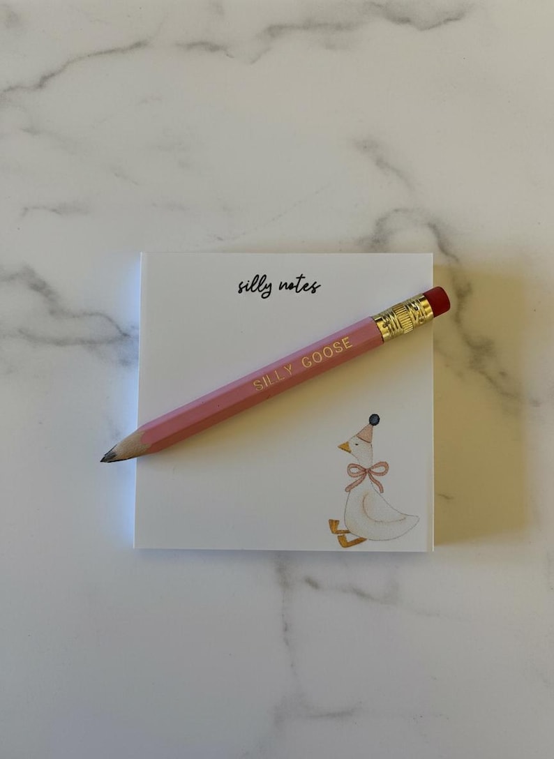 Personalized Silly Goose Golf Pencils With Notepads | Party Favor Set ...