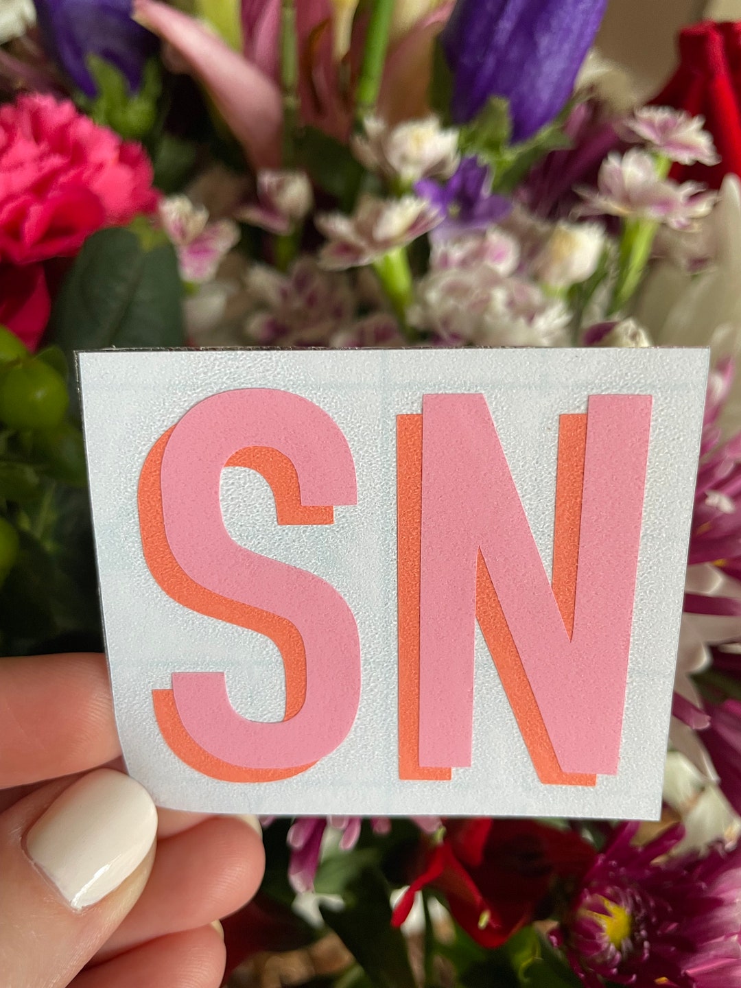 Double Layer Monogram Vinyl Decal - Two Color Vinyl - Shadow Block ...