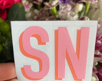 Single Letter Decal, Letter Vinyl Decal, Laptop Decal, Monogram Decal ...