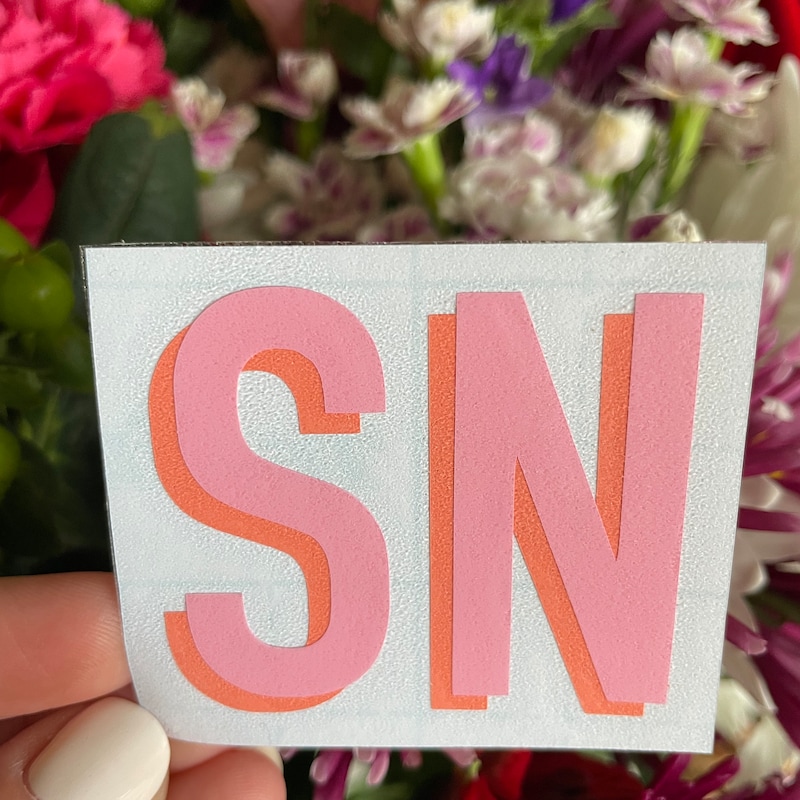 Monogram Vinyl Decal - Etsy