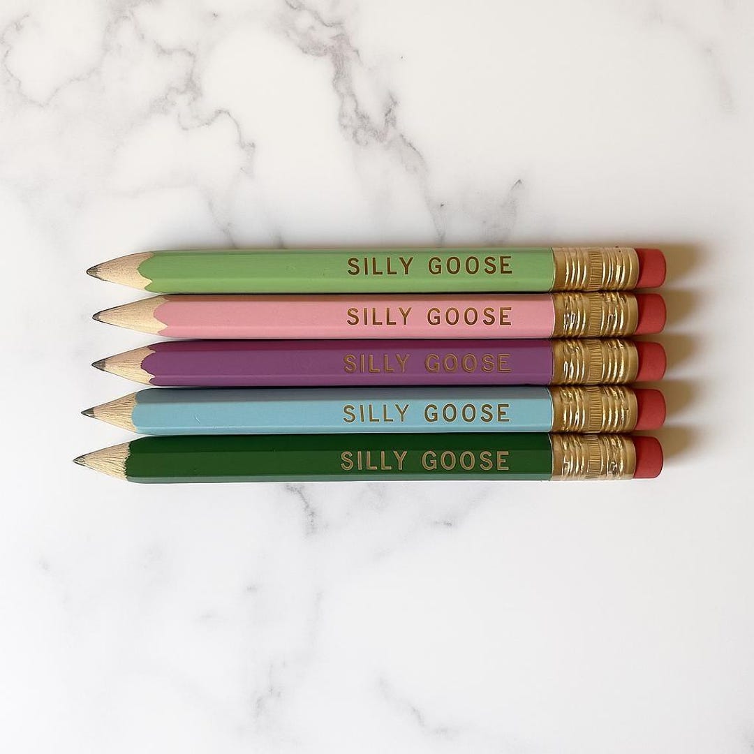 Gold Foil Silly Goose Party Pencils: Funny Birthday Favors - Etsy
