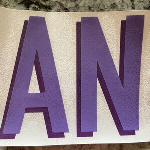 Double Layer Monogram Vinyl Decal - Two Color Vinyl - Shadow Block ...