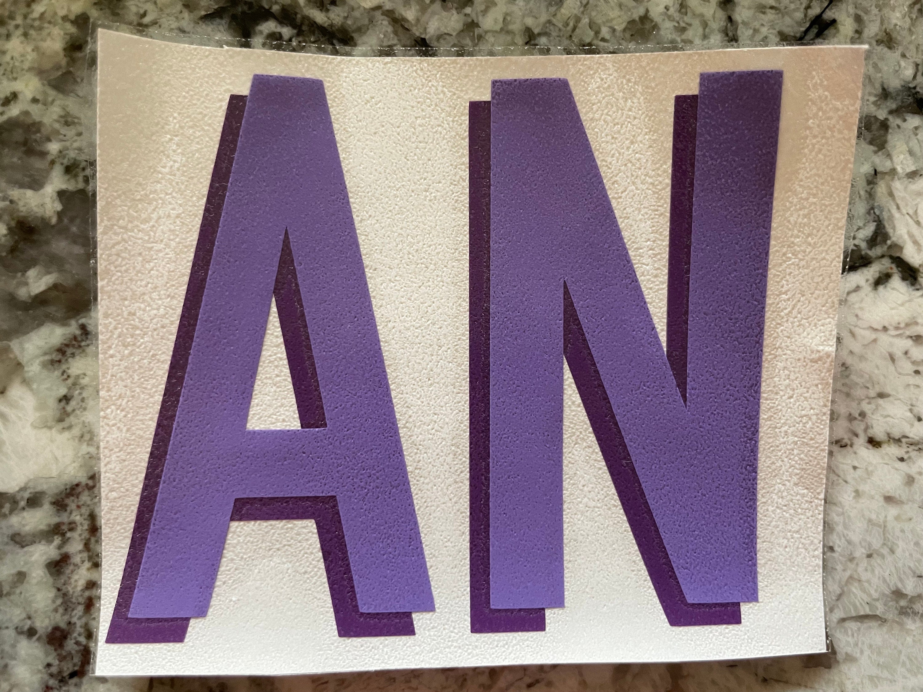 Double Layer Monogram Vinyl Decal Two Color Vinyl Shadow Block Monogram ...